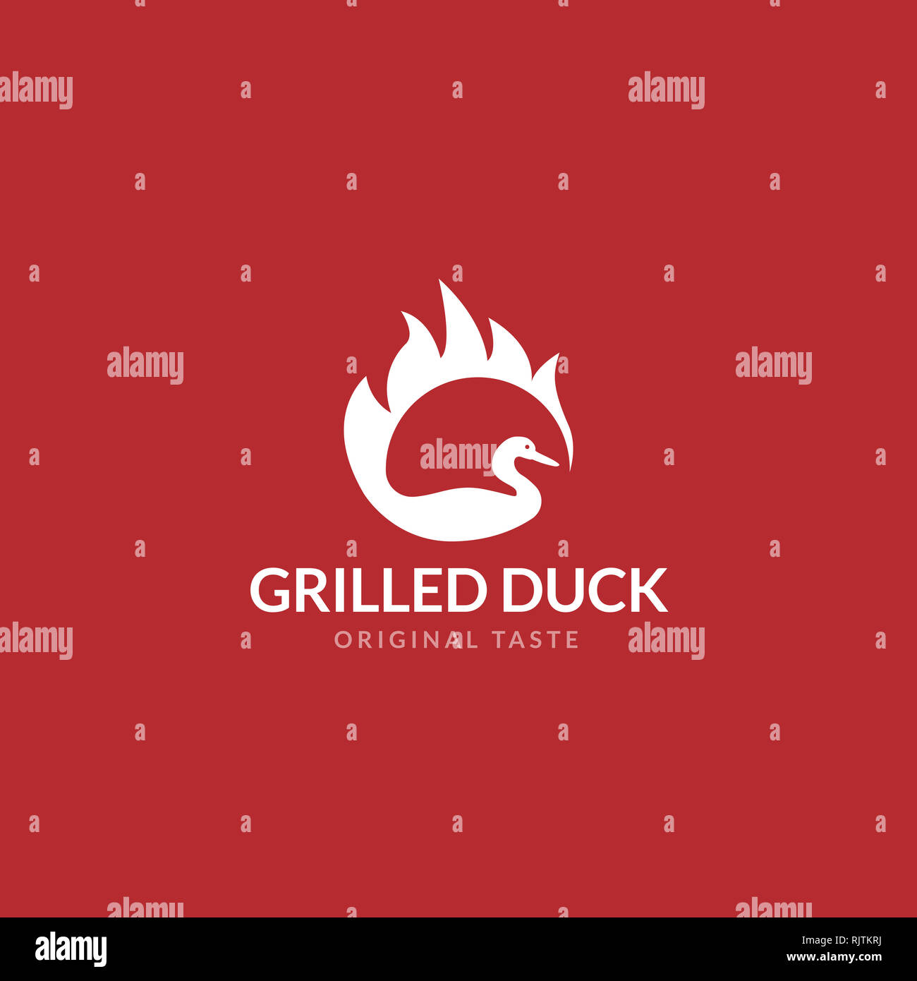 Logo Grilled Duck restaurant Stock Photo - Alamy