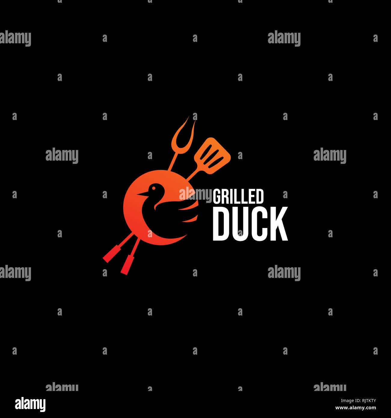 Logo Grilled Duck restaurant Stock Photo - Alamy