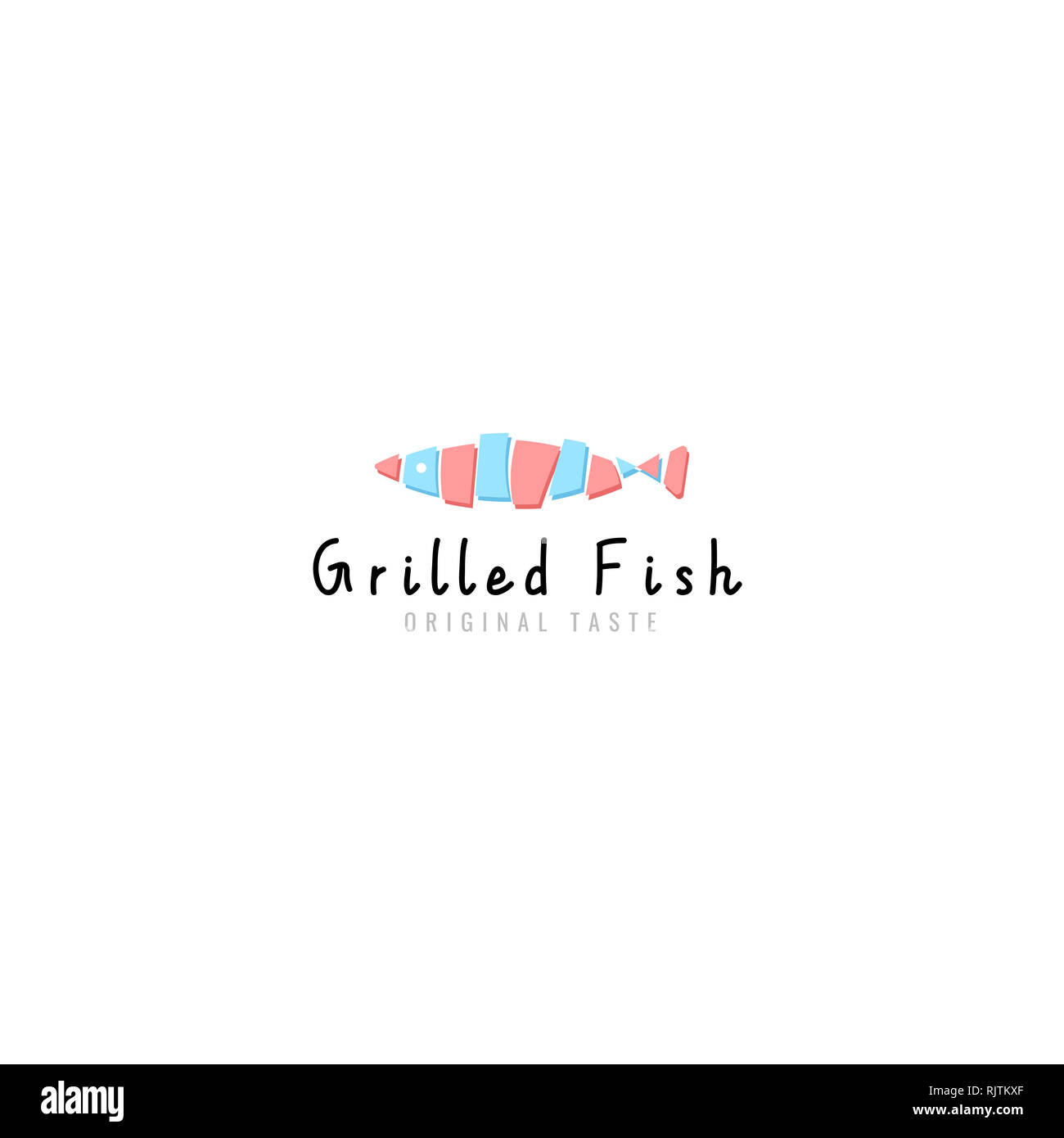 Logo grilled fish restaurant Stock Photo - Alamy