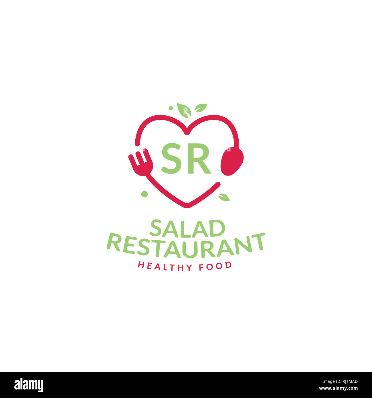 Logo Salad Restaurant vector icon Stock Photo - Alamy