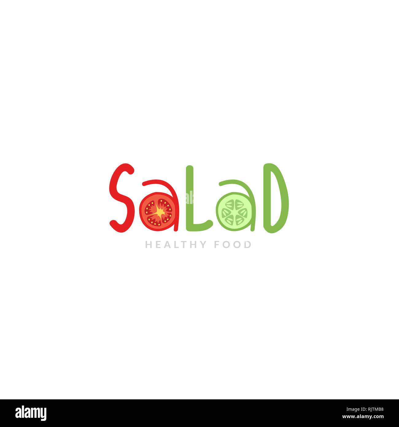 Logo Salad Restaurant vector icon Stock Photo - Alamy