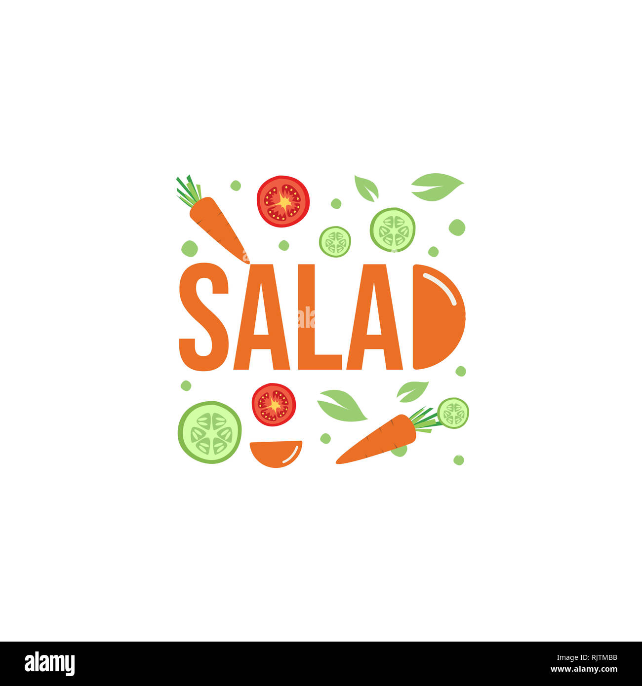 Logo Salad Restaurant vector icon Stock Photo - Alamy