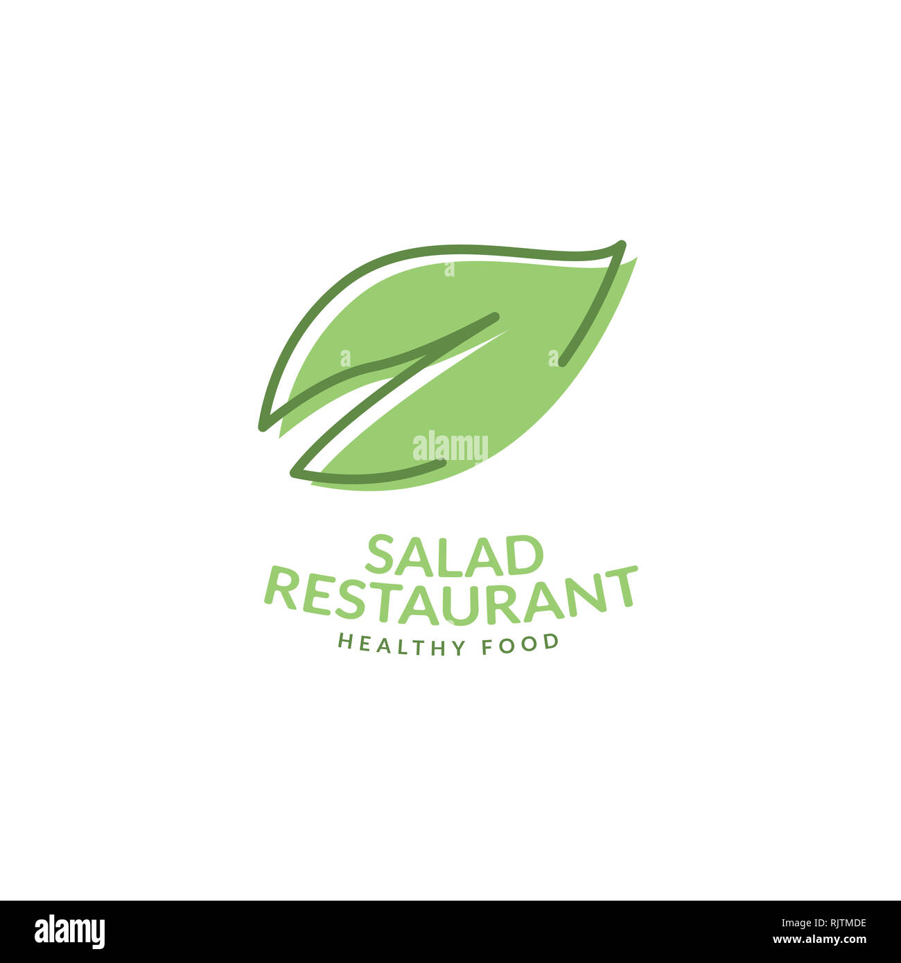 Logo Salad Restaurant vector icon Stock Photo - Alamy