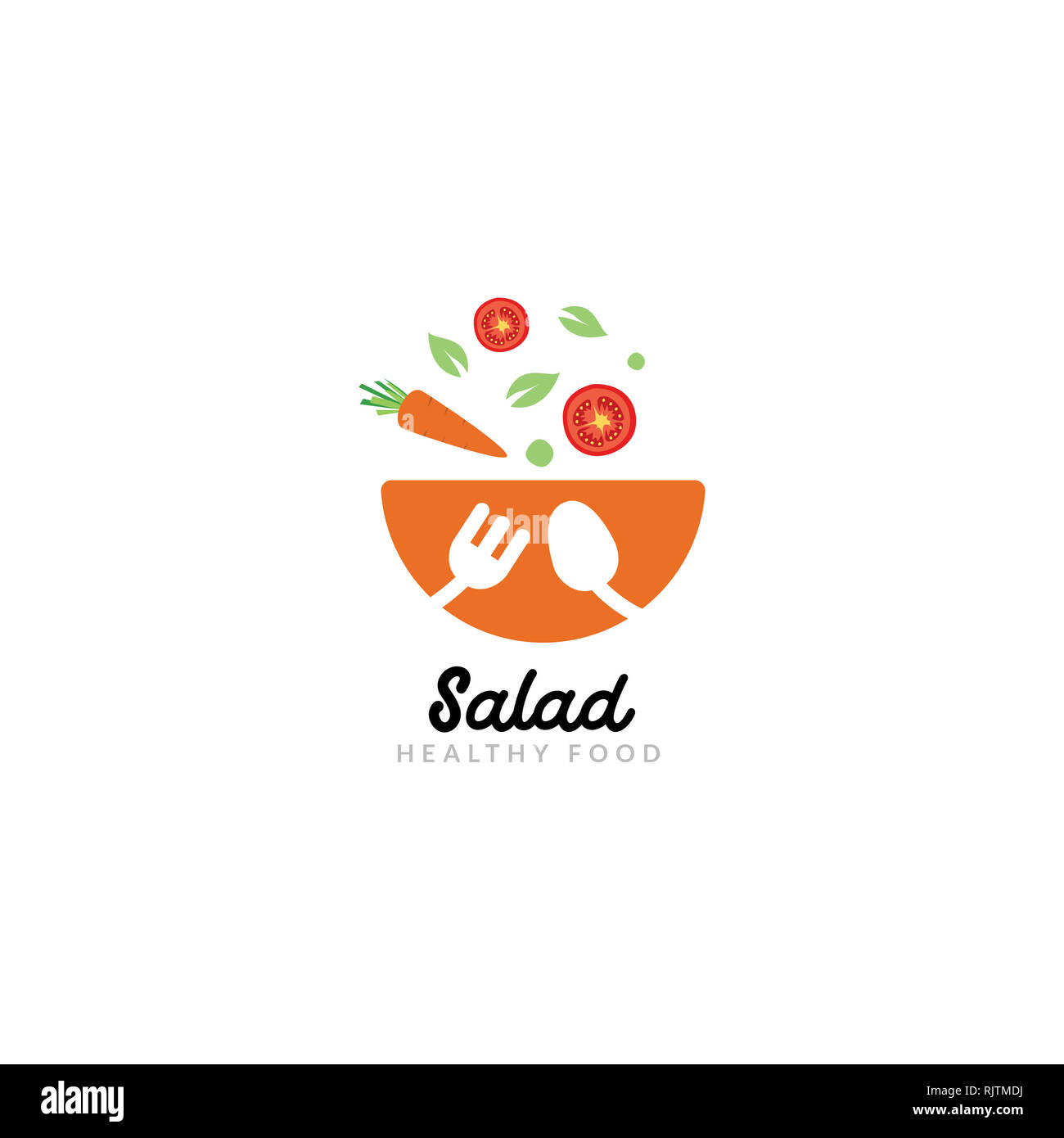 Logo Salad Restaurant vector icon Stock Photo - Alamy