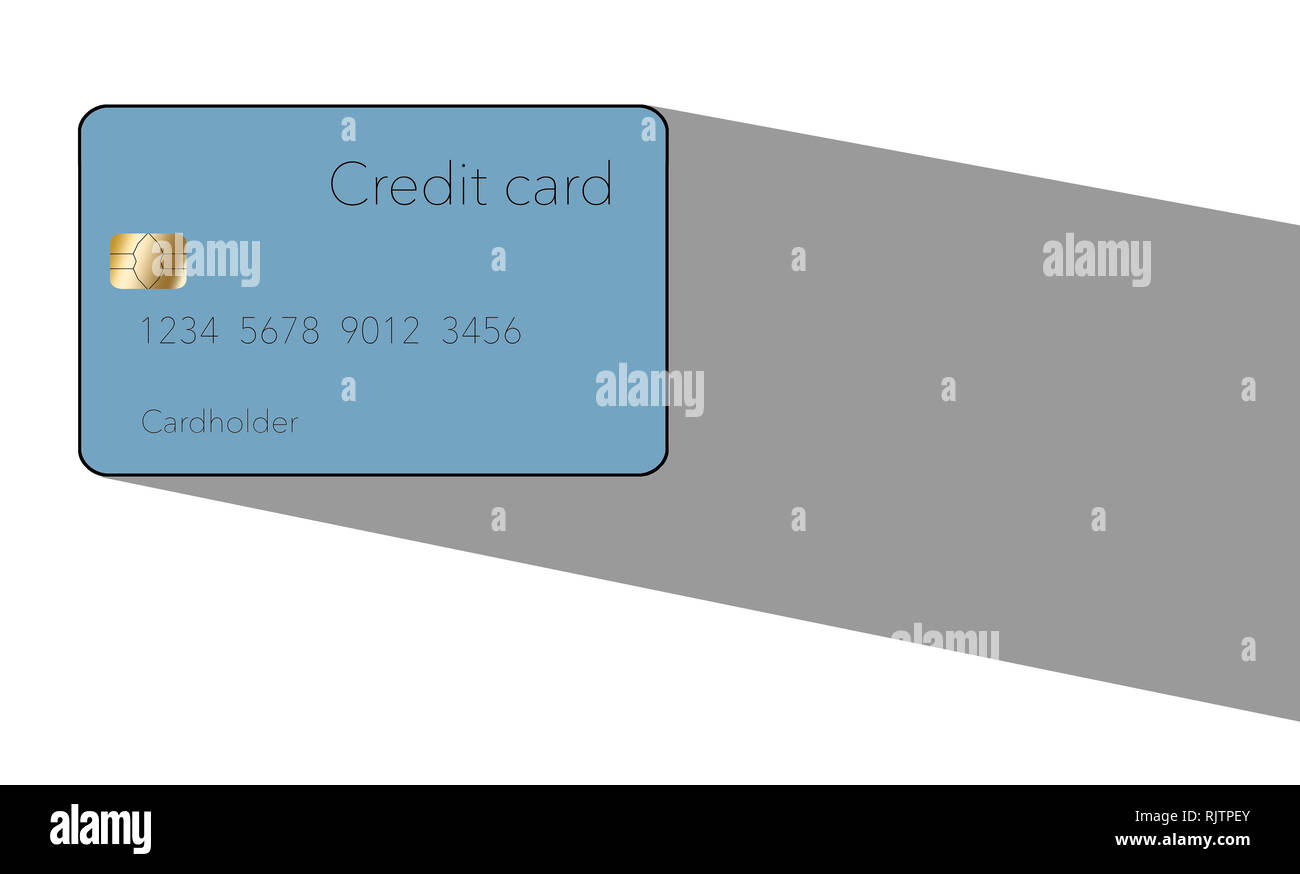 A credit card casts a shadow in this minimalist image with limited ...