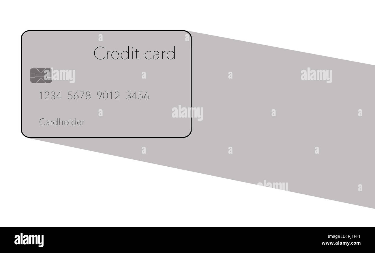 A credit card casts a shadow in this minimalist image with limited ...