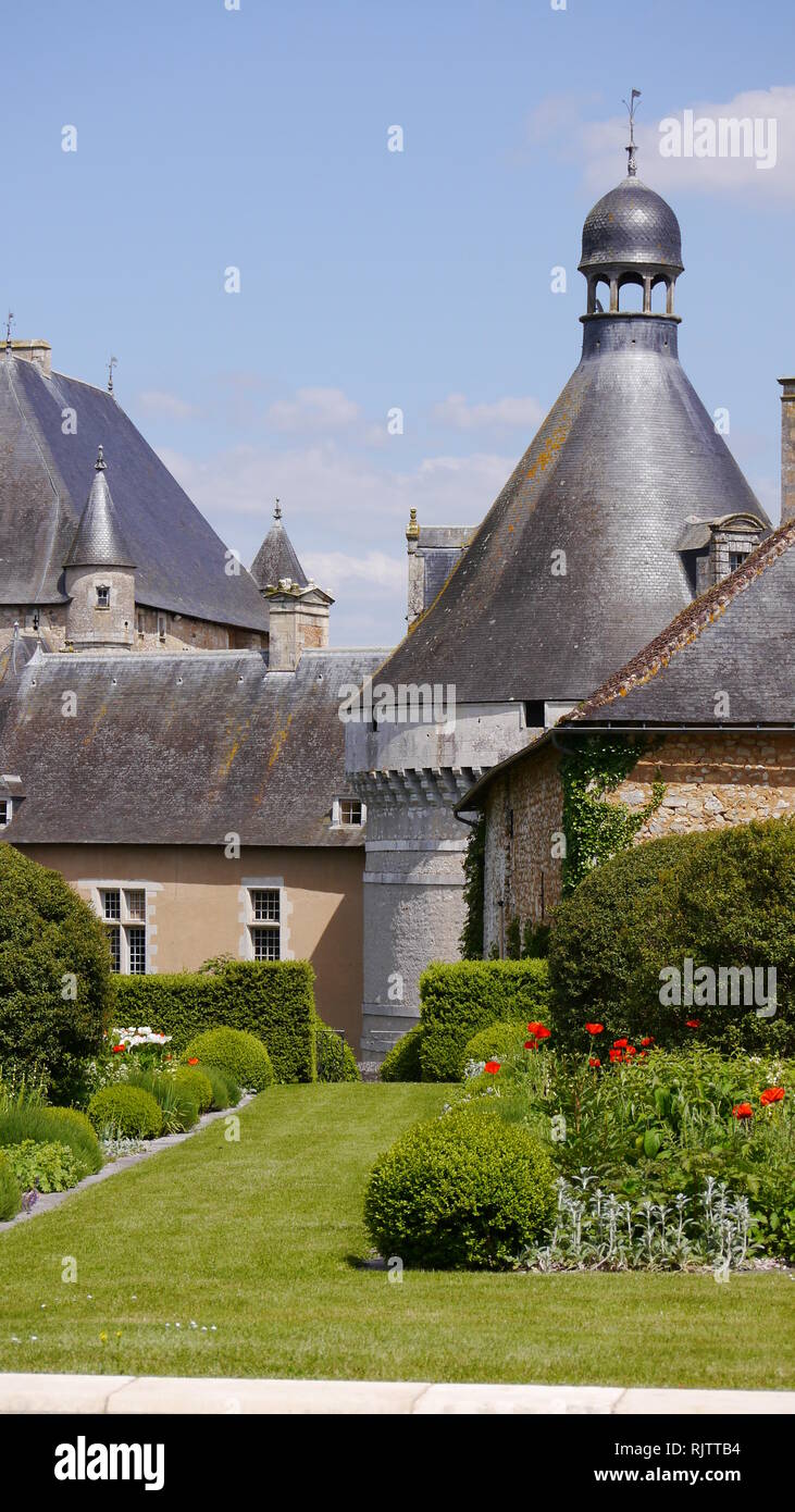 Chateau de Touffou. Bonnes, France Stock Photo - Alamy