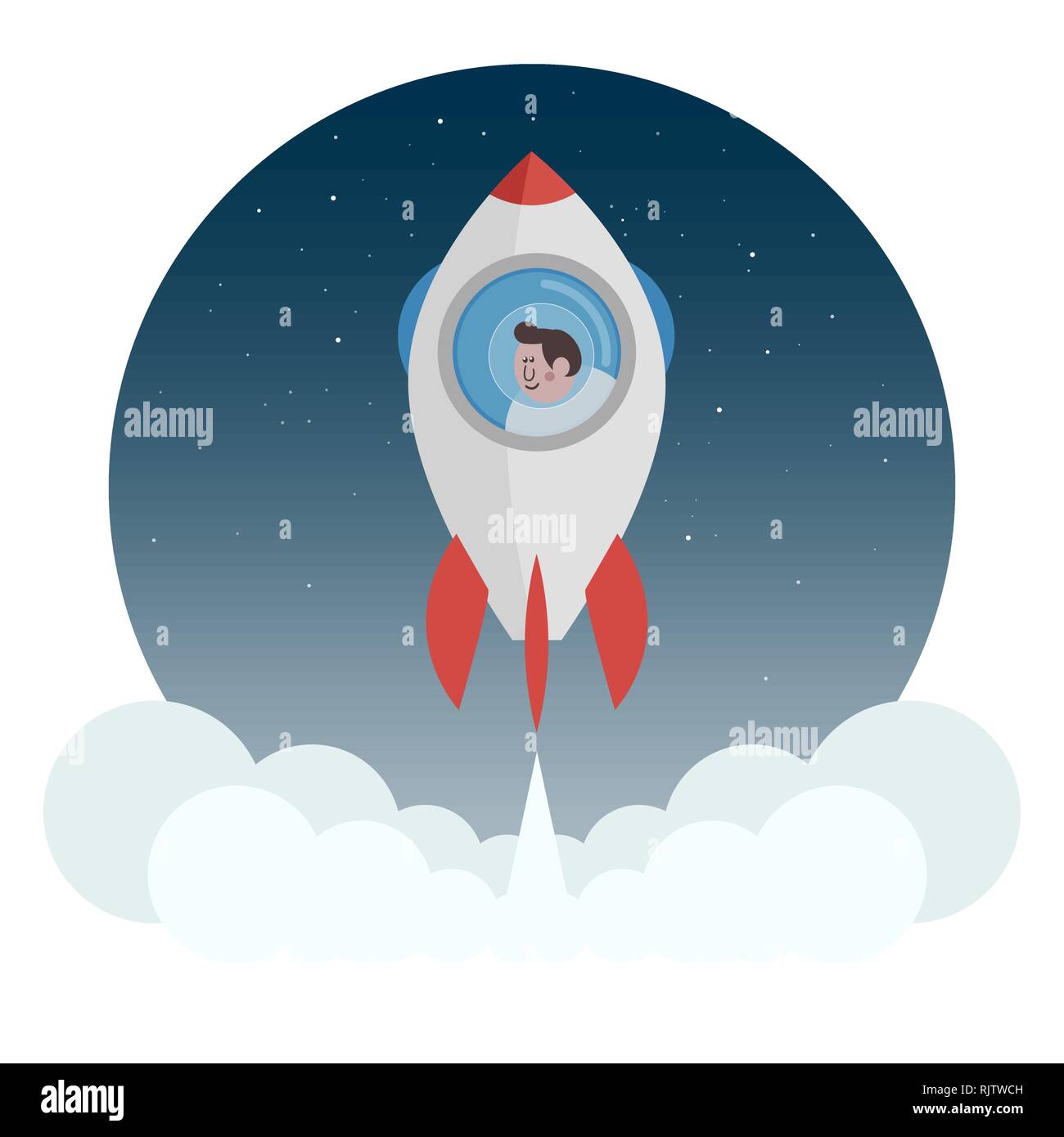 Businessman drawing rocket concept Stock Vector Images - Alamy