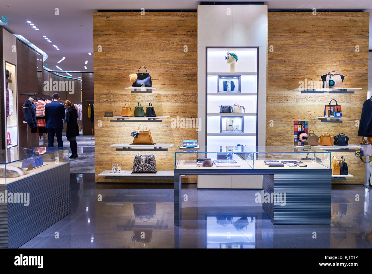SHENZHEN, CHINA - FEBRUARY 05, 2016: interior of the store at MixC ...
