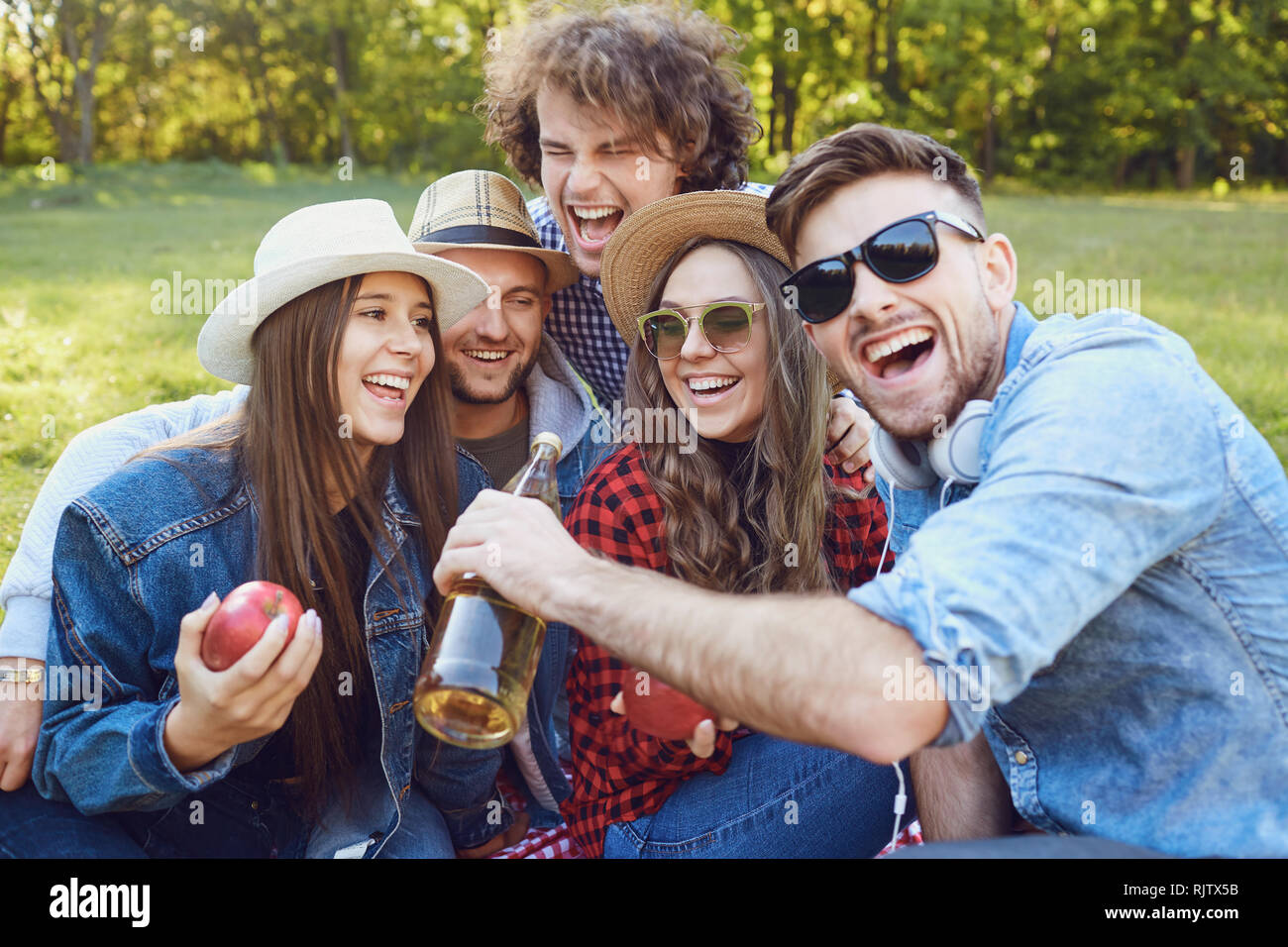Group at picnic group at picnic hi-res stock photography and images - Alamy