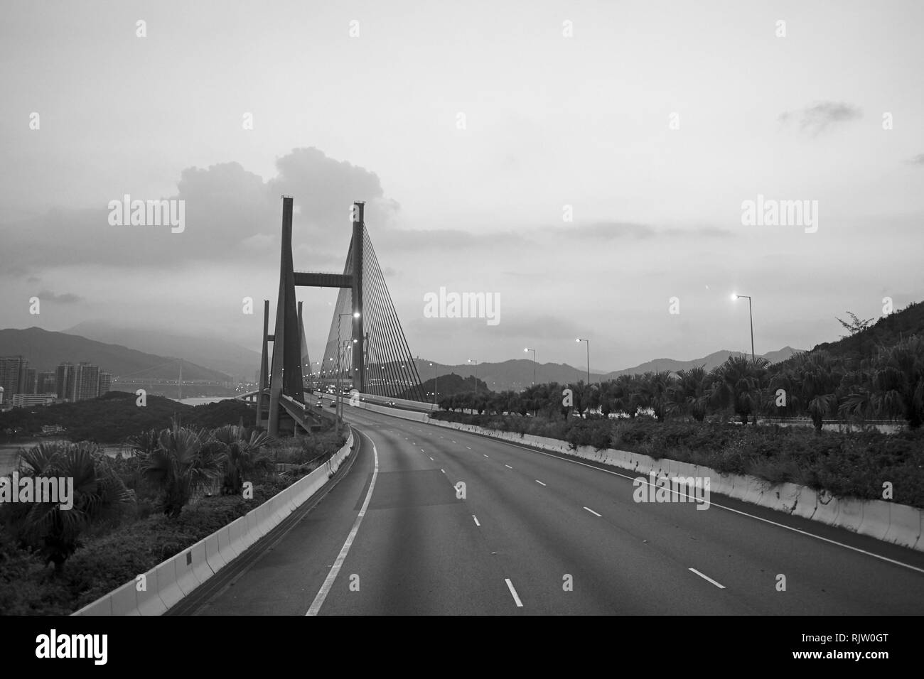 View from upper deck of double-decker bus Stock Photo - Alamy