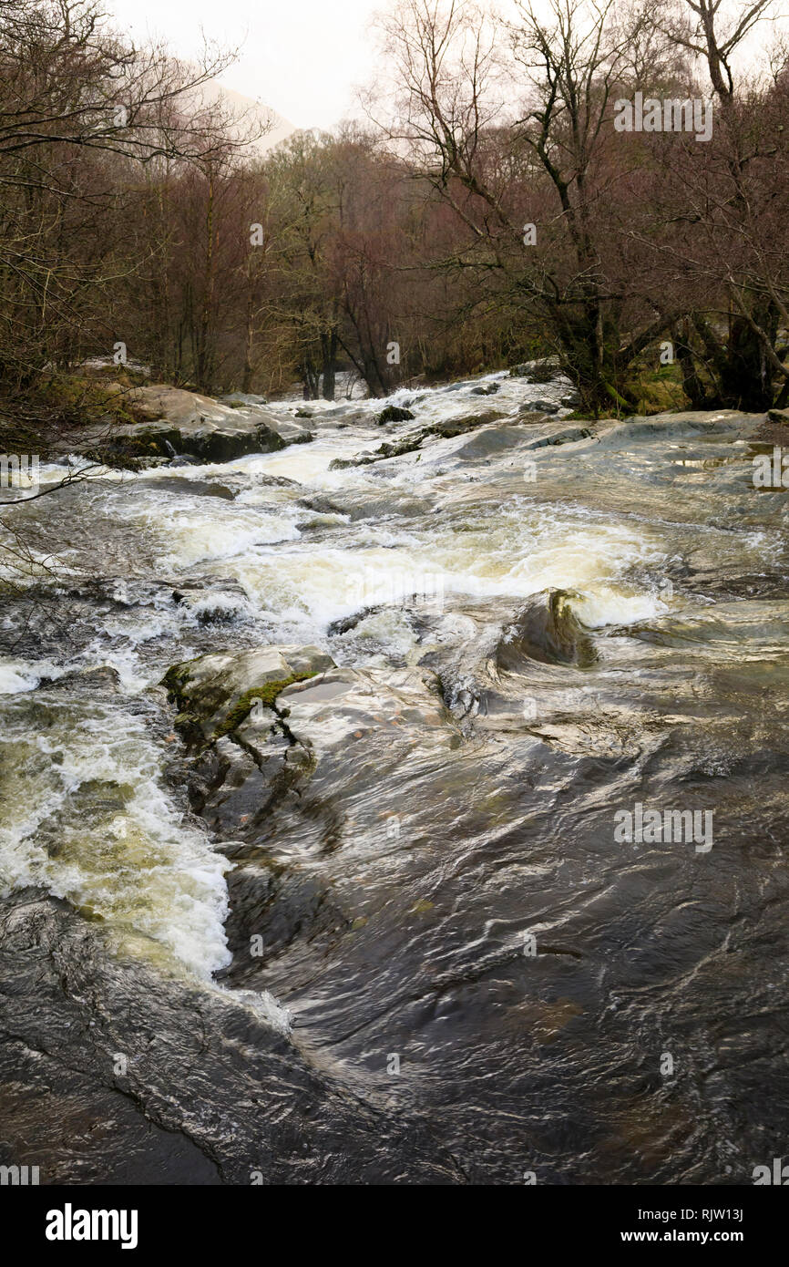 Aira Force waterfall, Matterdale, Penrith, Lake District, Cumbria ...