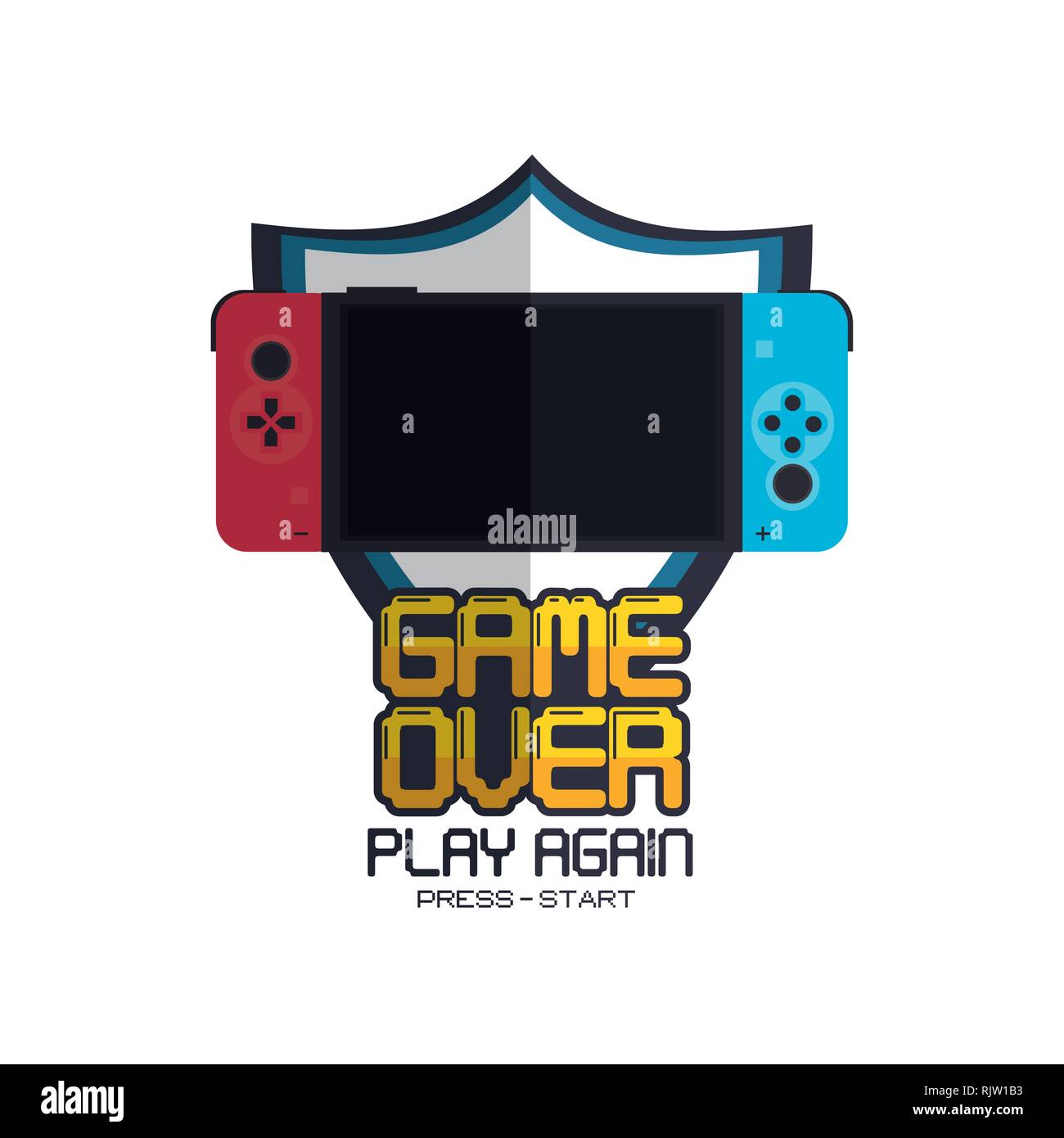 videogame game over concept Stock Vector Image & Art - Alamy