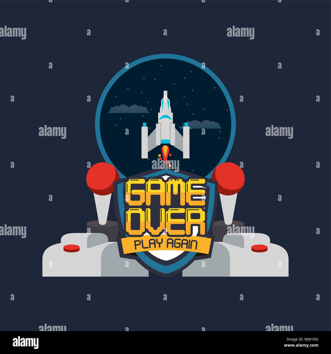 Game over Stock Vector Images - Alamy