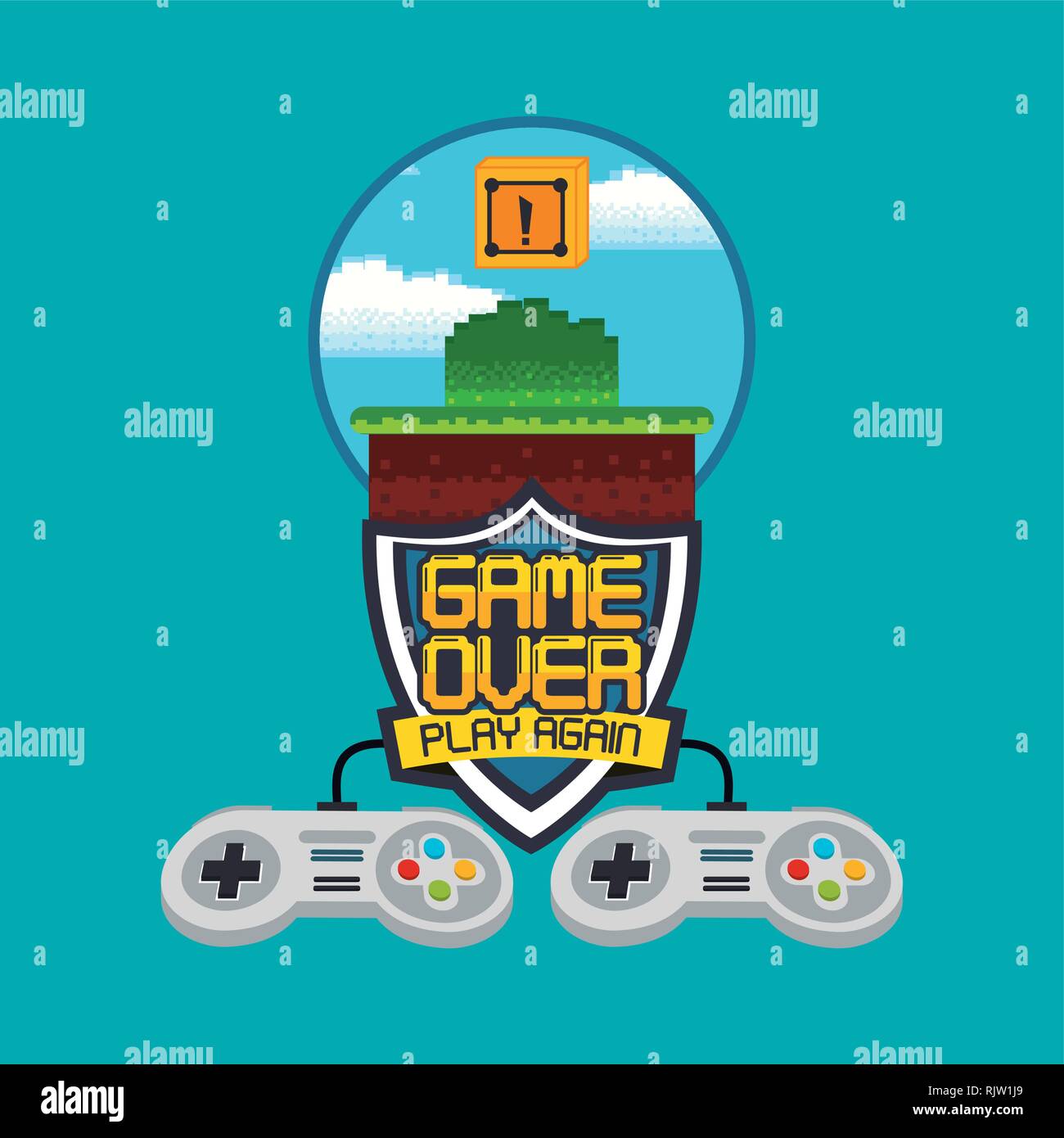 Videogame arcade 1980s Stock Vector Images - Alamy