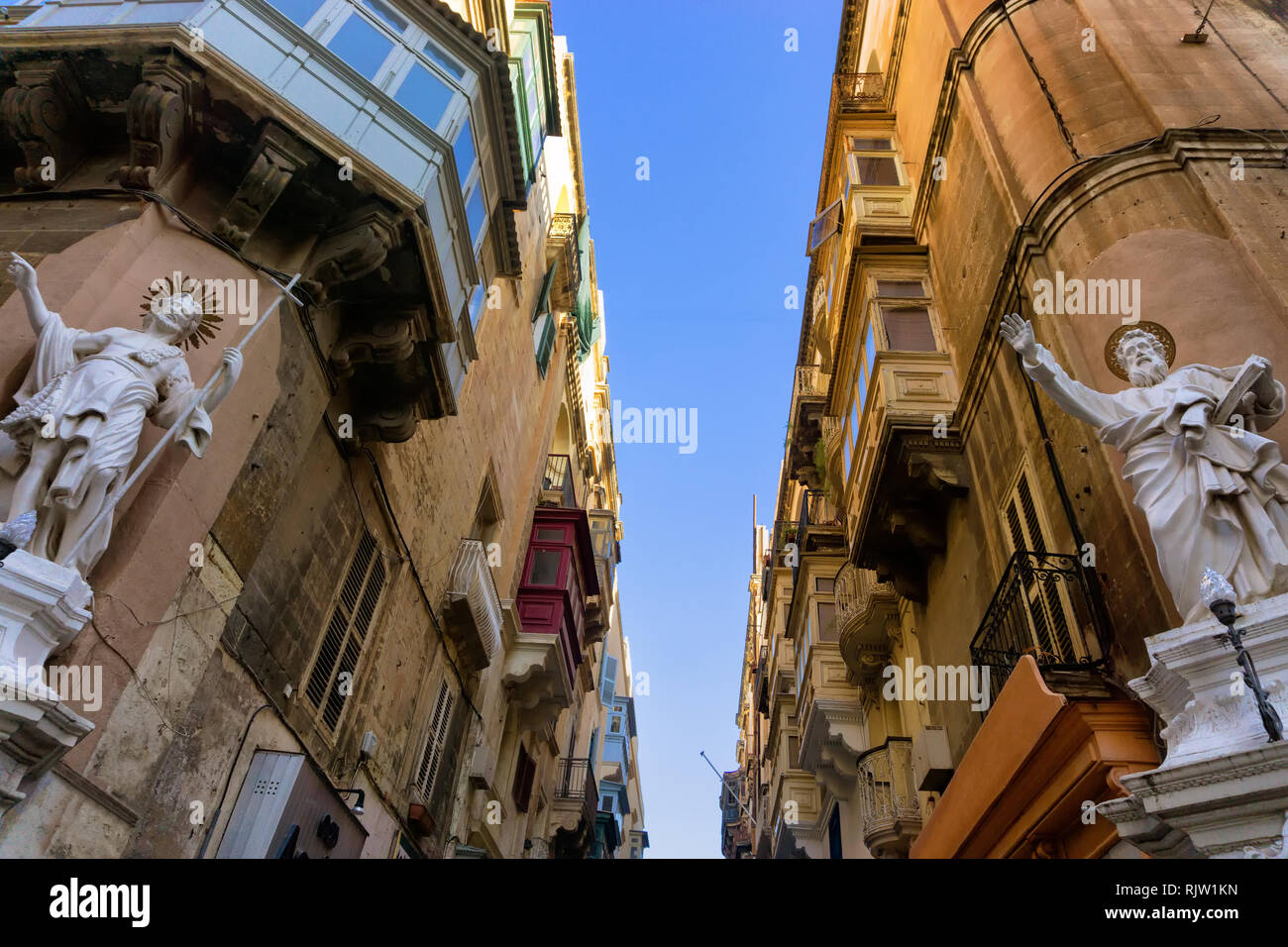 Sculpture On Building In Valetta High Resolution Stock Photography and ...