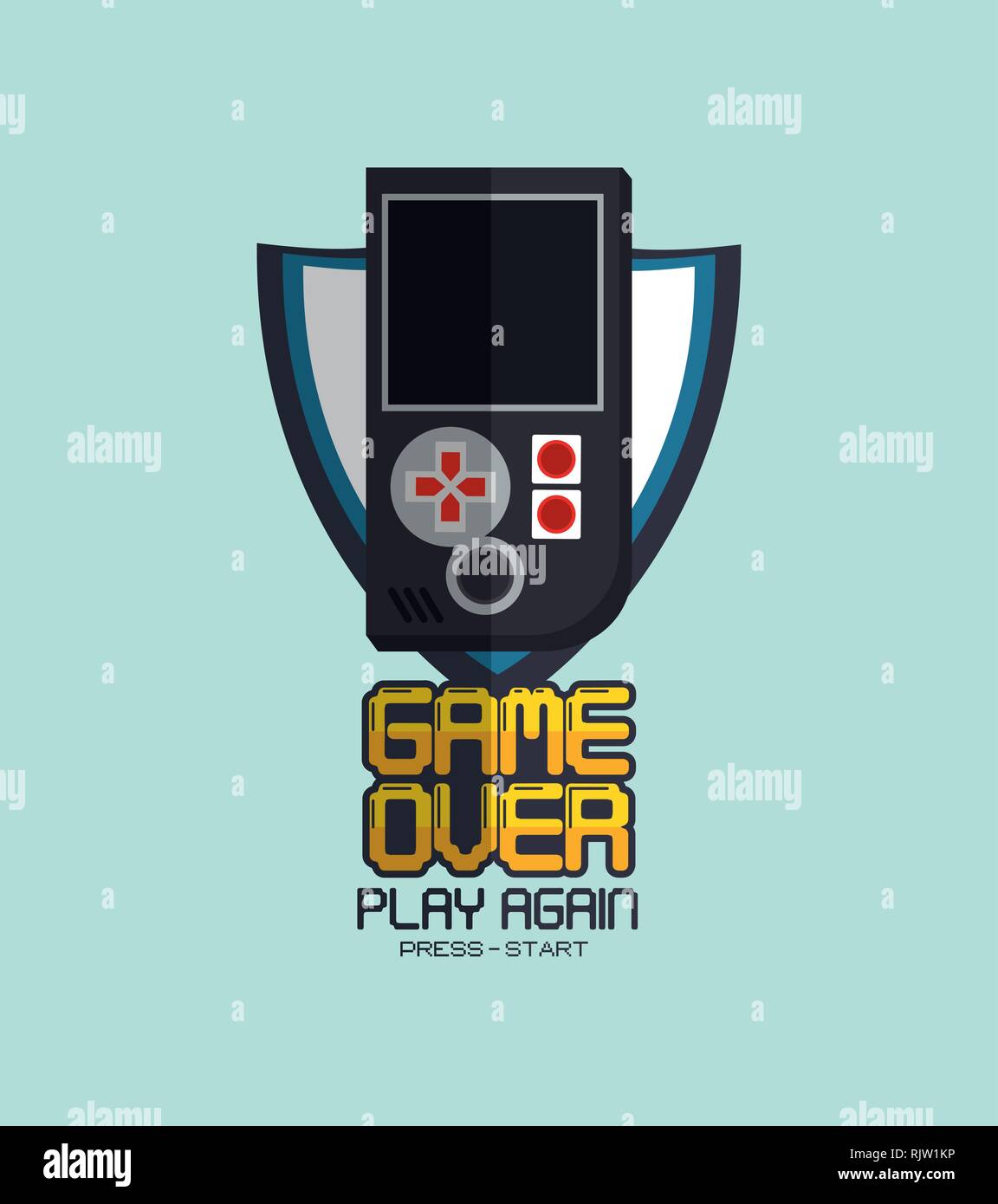 videogame game over concept Stock Vector Image & Art - Alamy