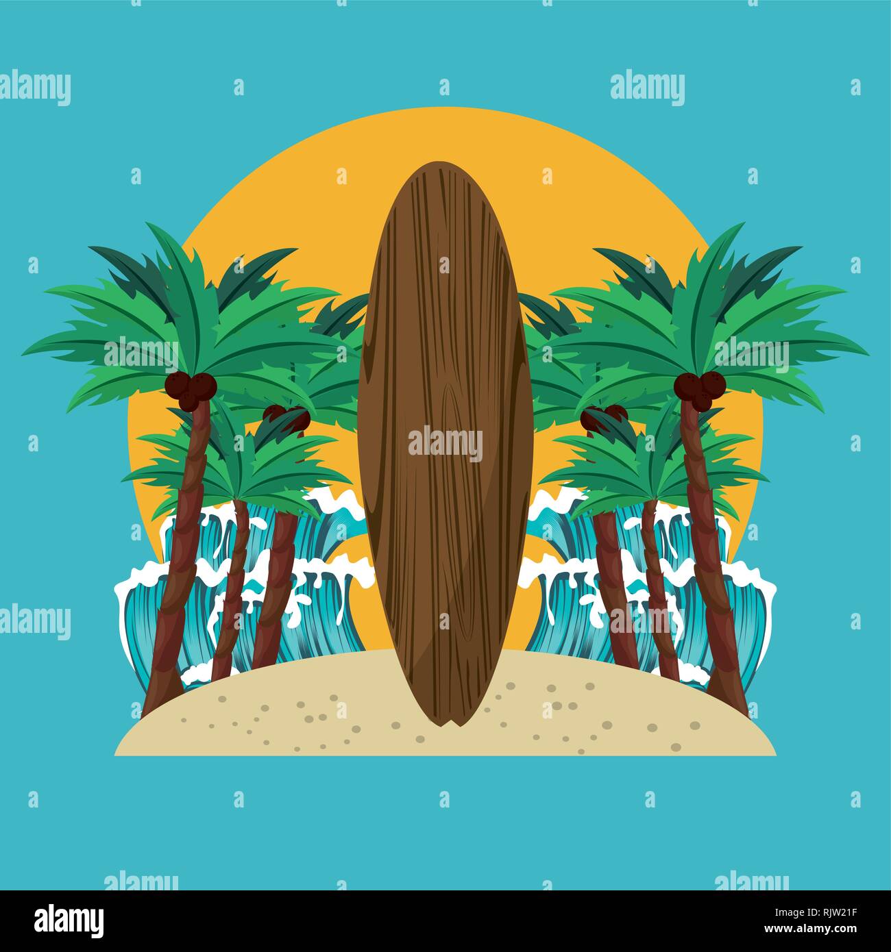 Surf and beach Stock Vector Image & Art - Alamy