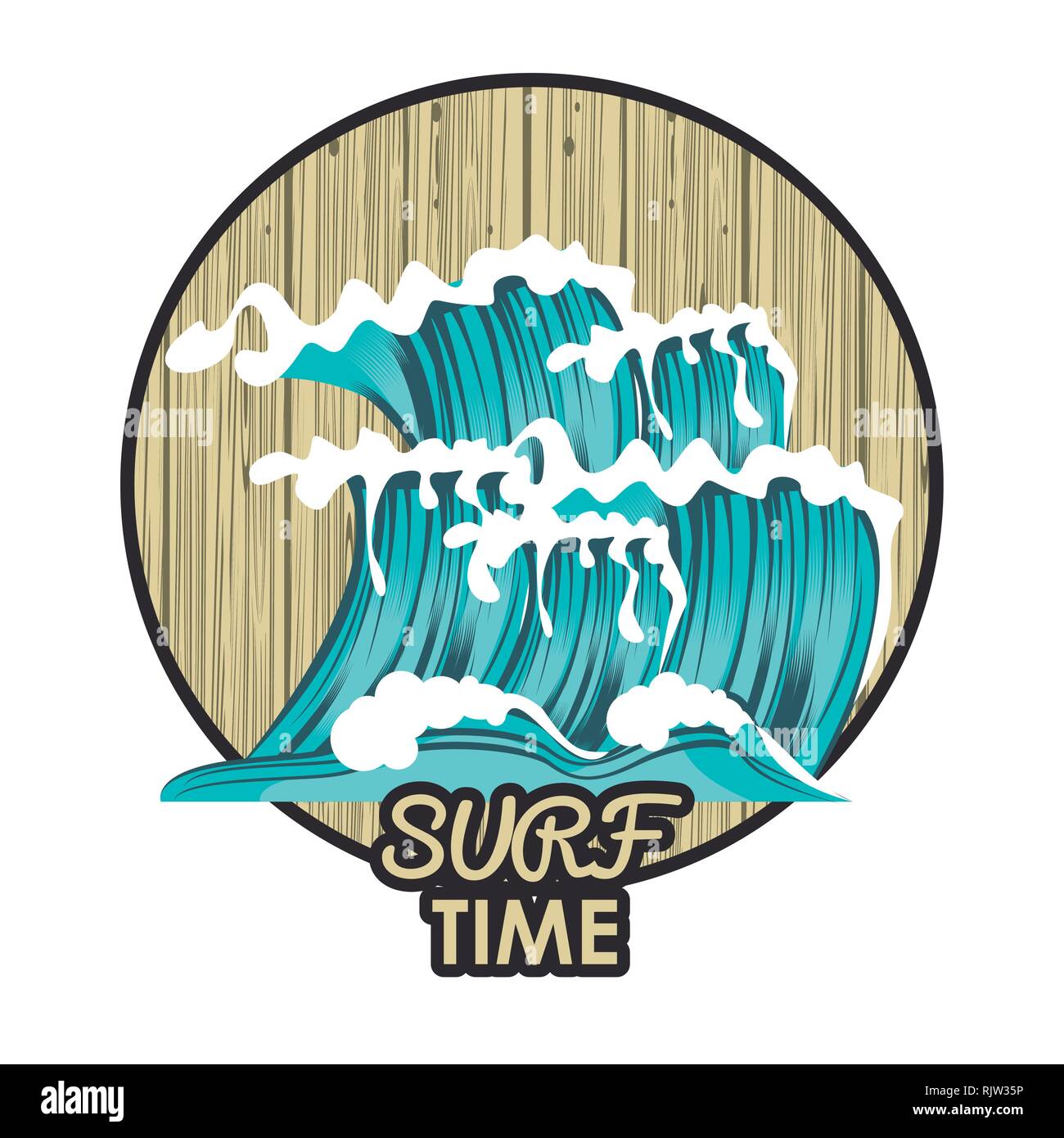 Surf time card Stock Vector Image & Art - Alamy