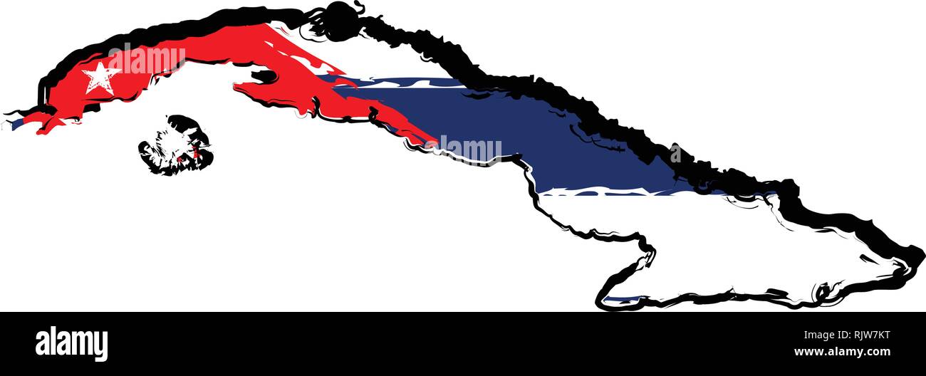 Sketch cuba map Stock Vector Images - Alamy