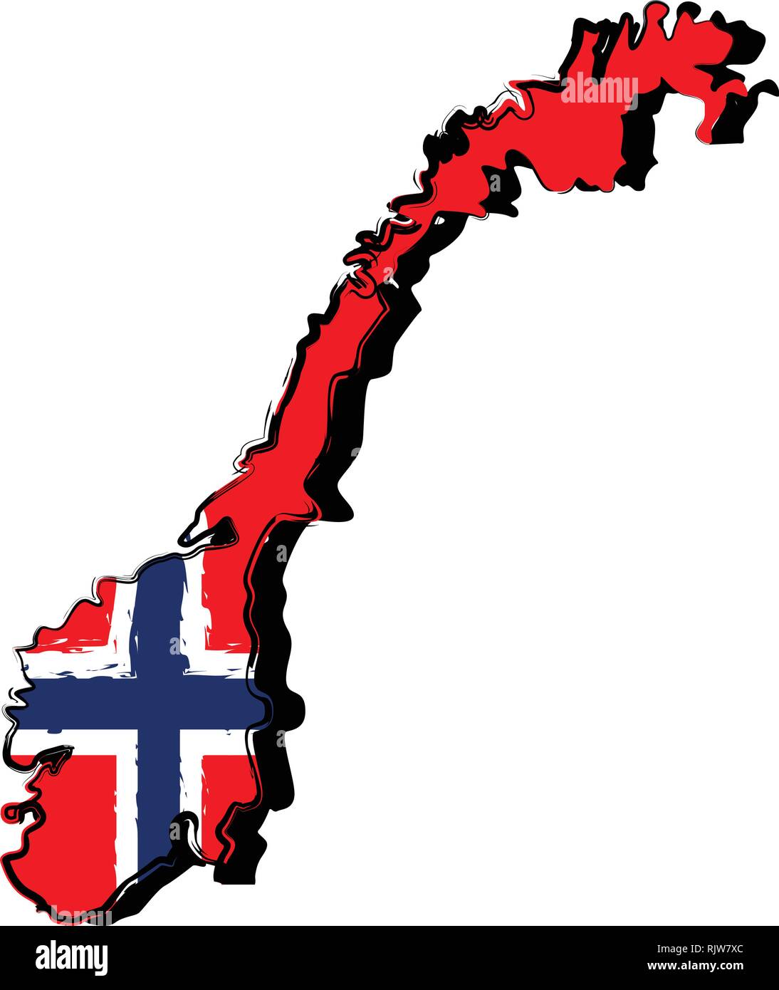 Norway flag clip art Cut Out Stock Images & Pictures - Alamy