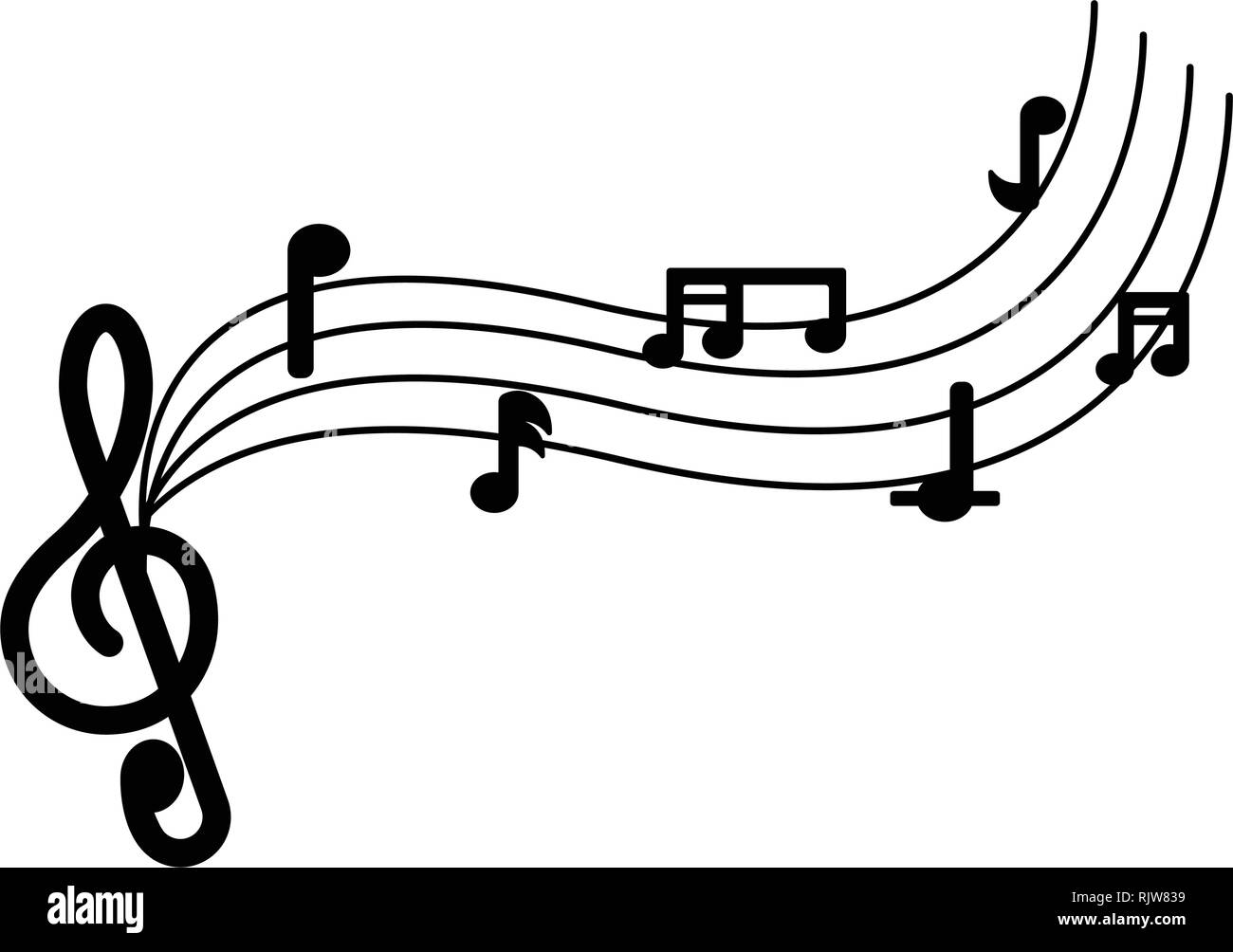 Isolated musical pentagram Stock Vector Image & Art - Alamy