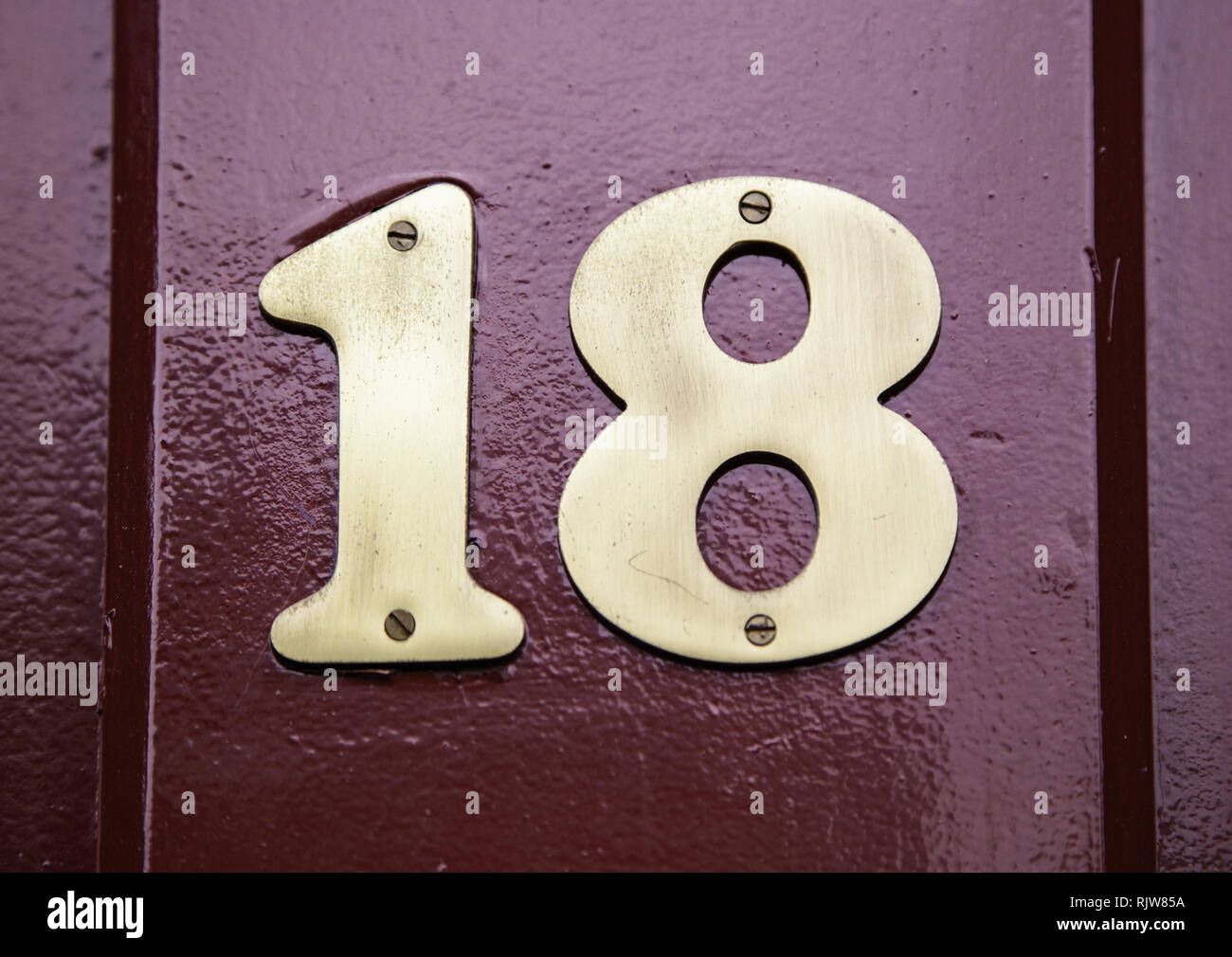 House Number 18 Sign Stock Photos & House Number 18 Sign Stock Images ...