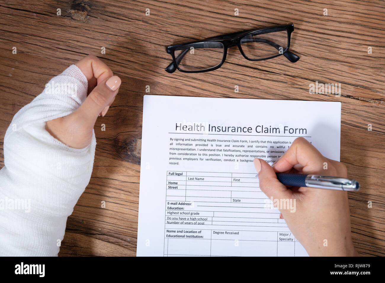 Health insurance claim form hi-res stock photography and images - Alamy