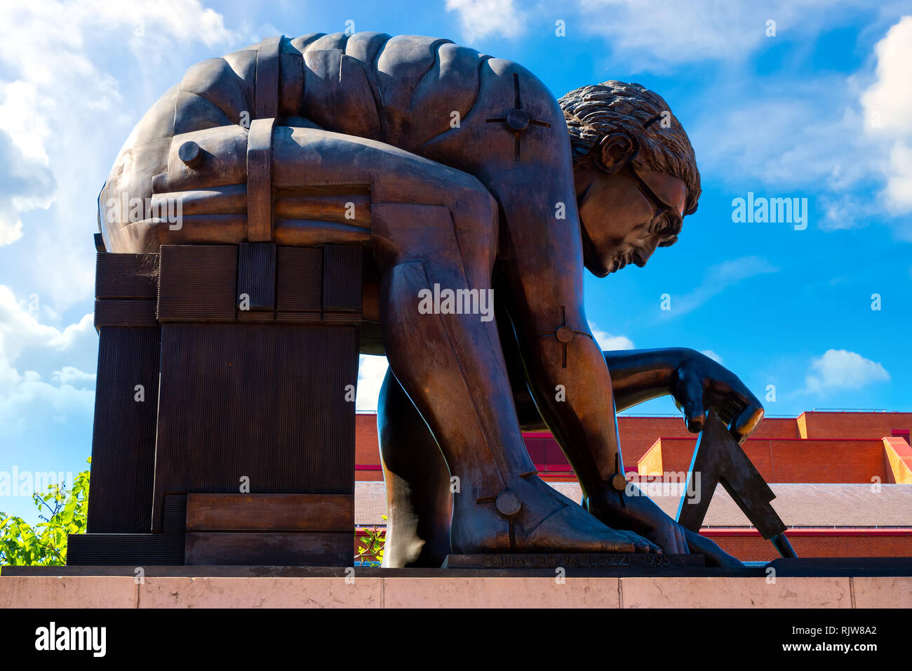 London, UK - May 18 2018: The Newton Sculpture by Eduado Paolozzi based ...