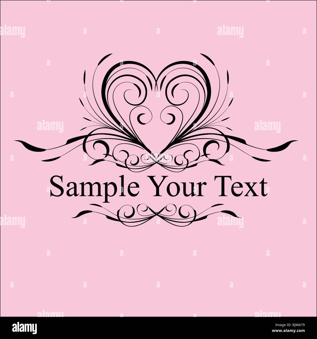 vector illustration of heart for romantic design Stock Vector Image ...