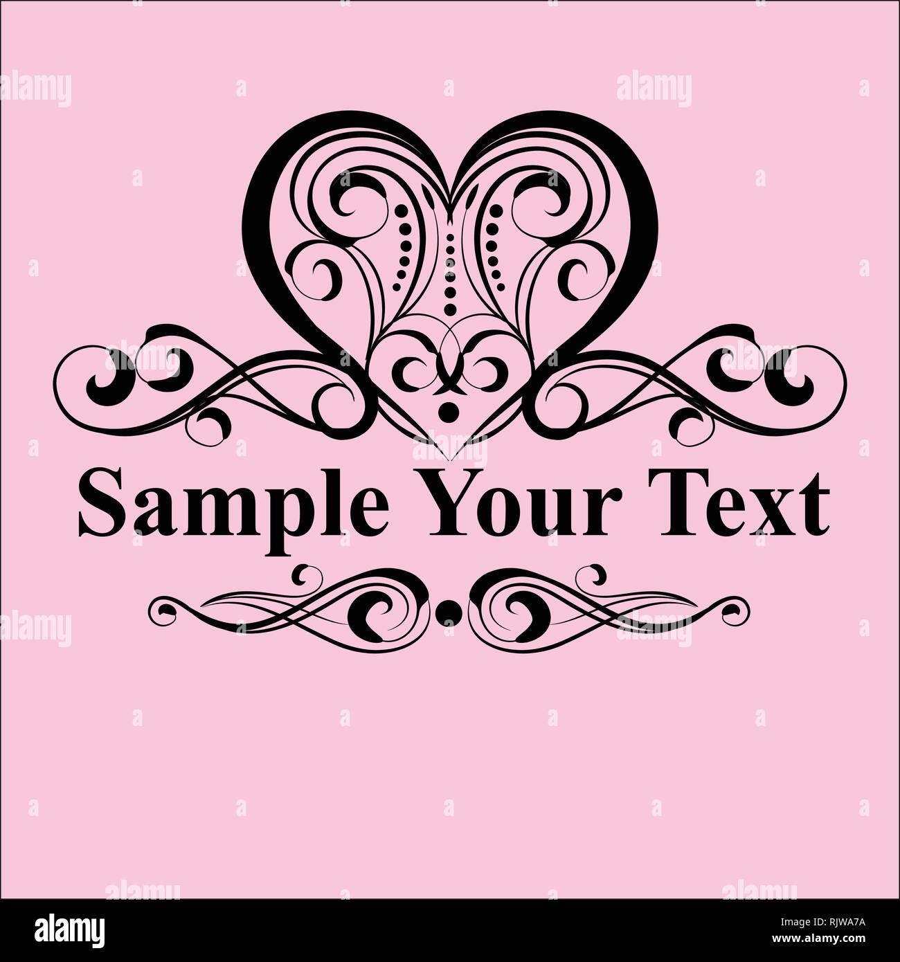 vector illustration of heart for romantic design Stock Vector Image ...