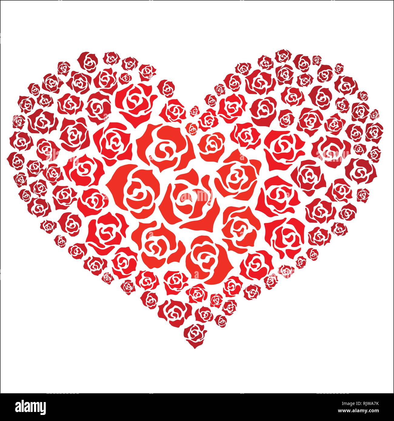 vector illustration of heart for romantic design Stock Vector Image ...