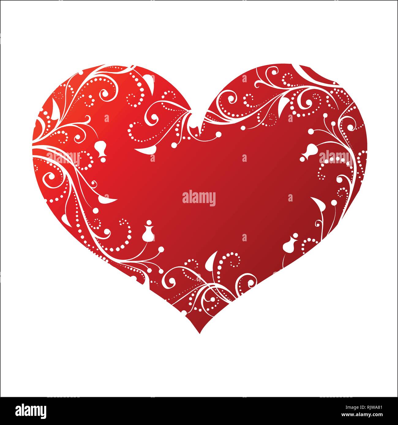 vector illustration of heart for romantic design Stock Vector Image ...