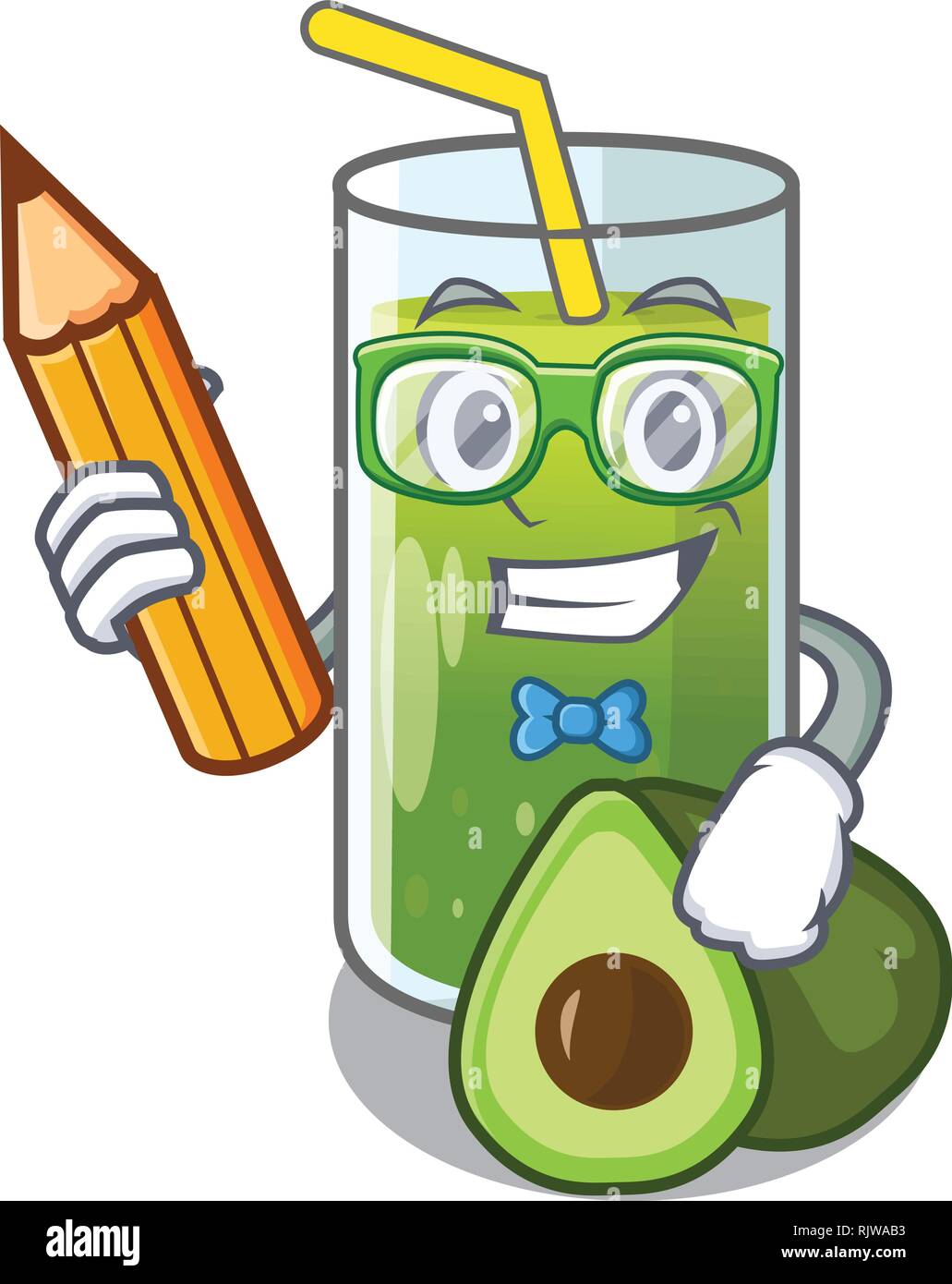 Glass tasty avocado smoothie Cut Out Stock Images & Pictures - Alamy