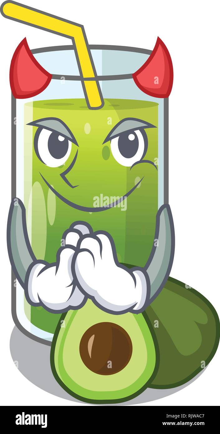 Devil avocado smoothies are isolated on characters Stock Vector Image ...