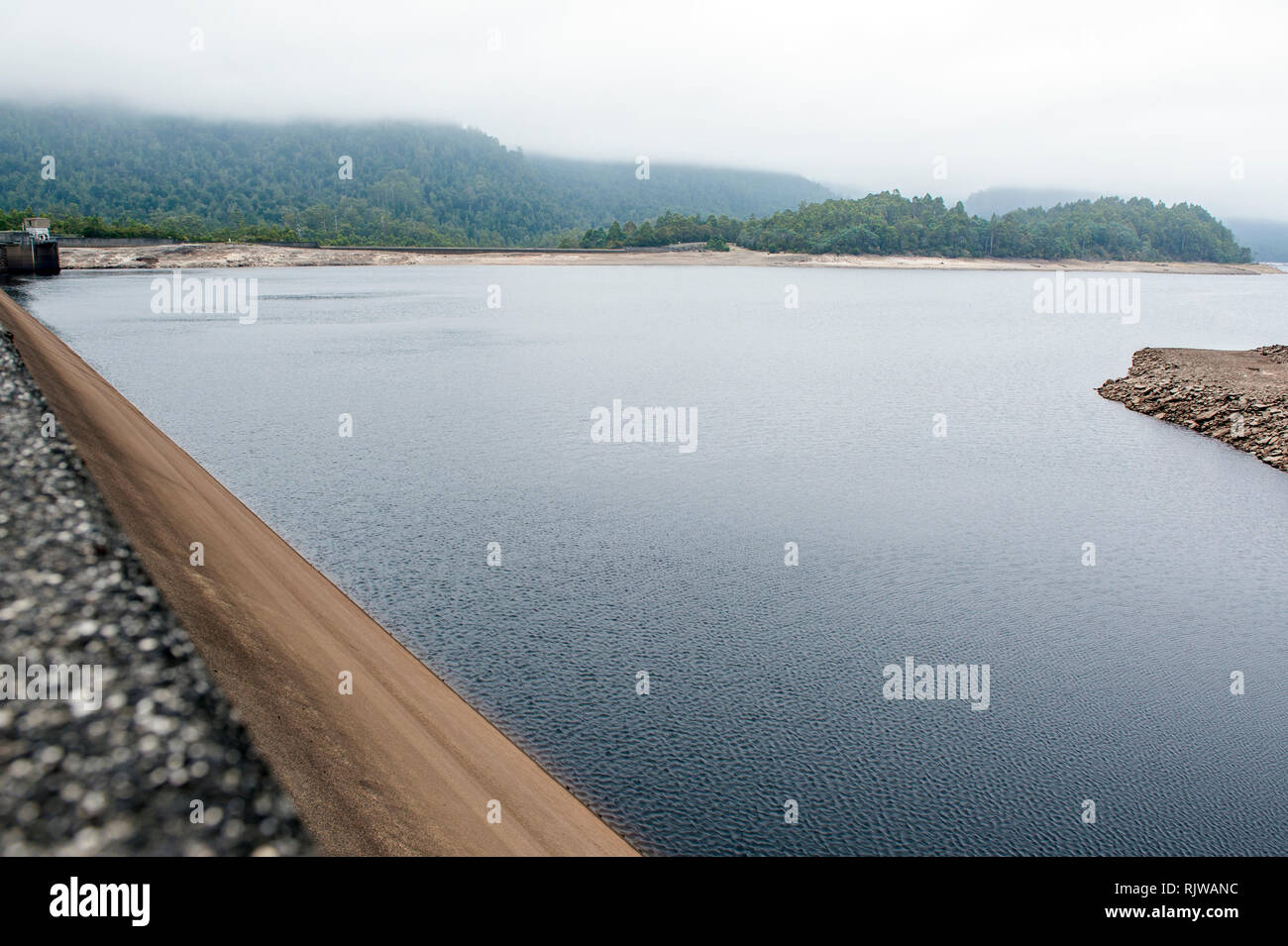 Lake Mackintosh, a reservoir forming part of the Pieman hydro electric ...
