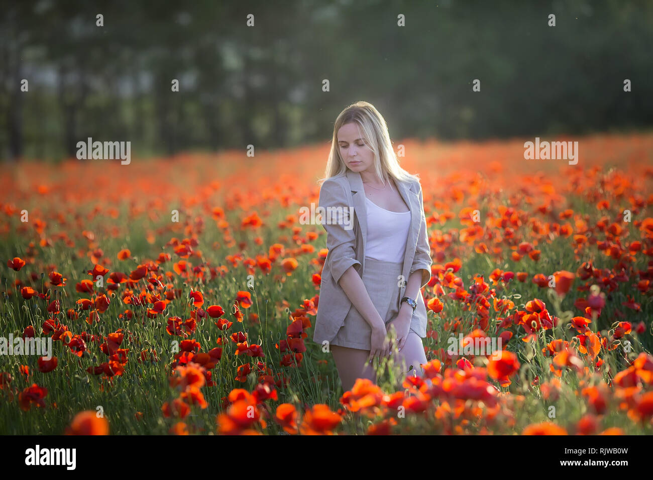 happiness, nature, summer, vacation and people concept - smiling young ...