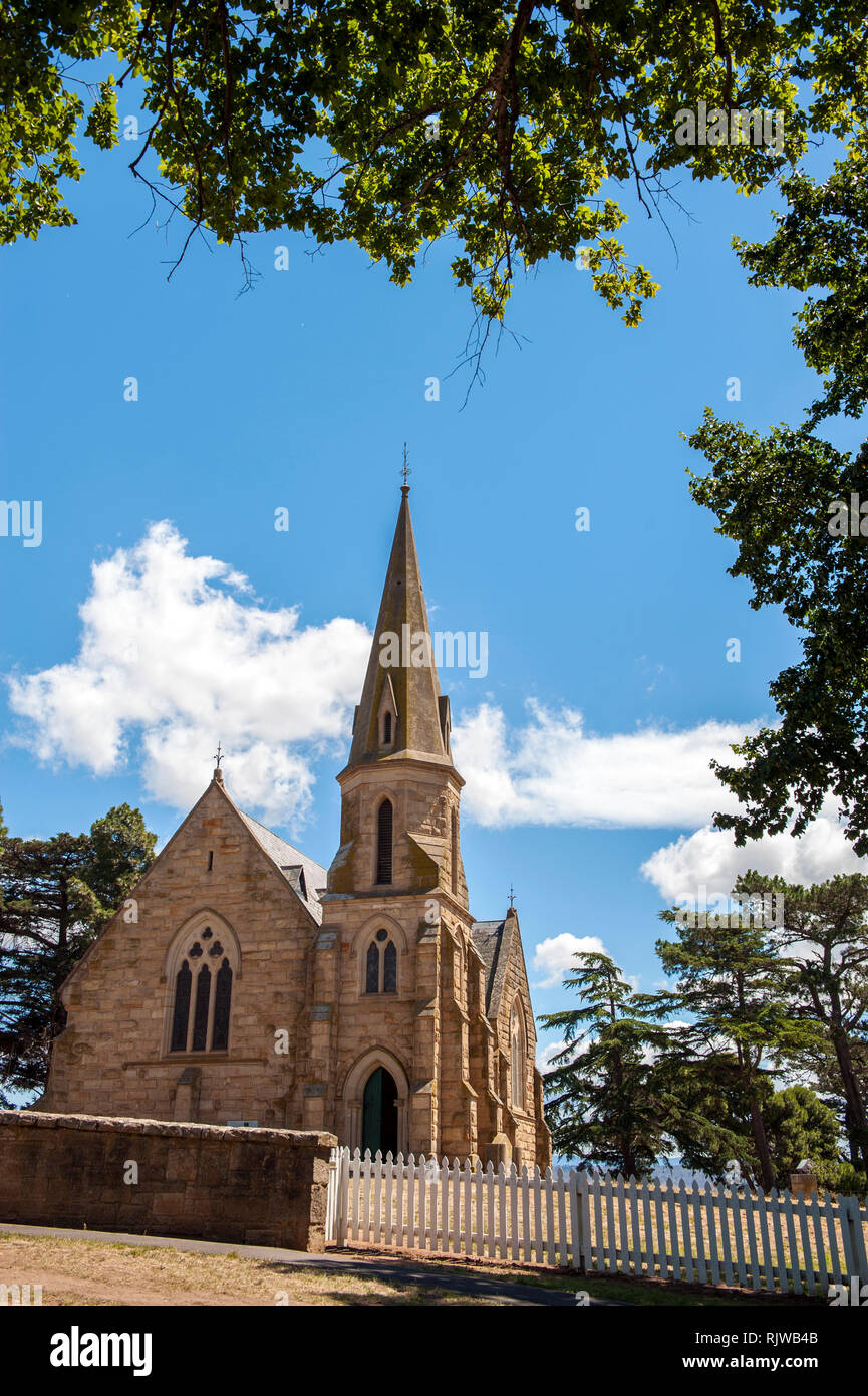 The Uniting Church at Ross, a heritage town in the Midlands of Tasmania ...