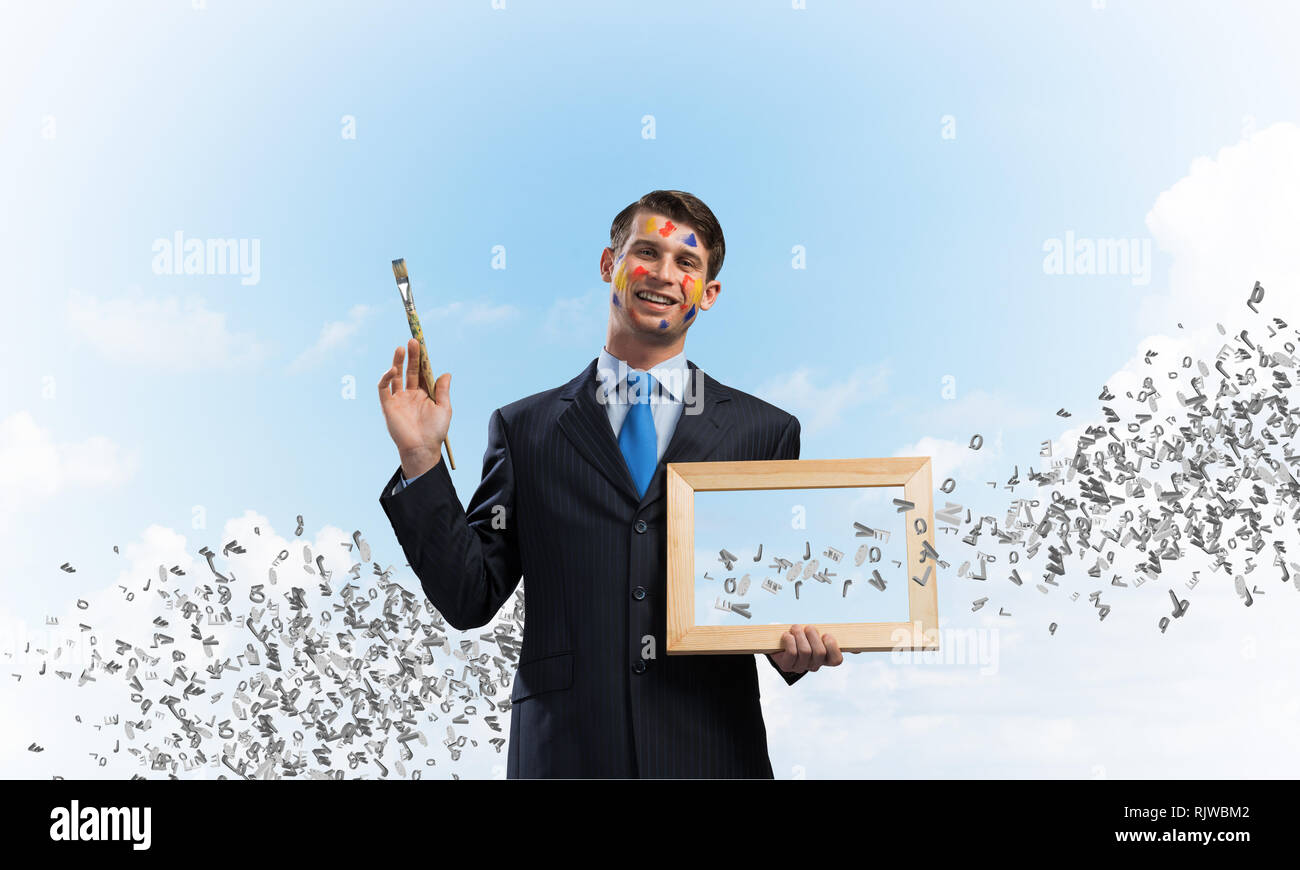Business inspiration of young man Stock Photo - Alamy