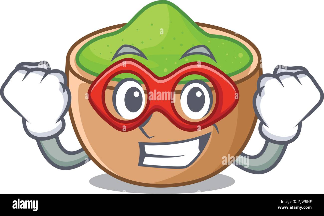 Super hero matcha powder in the cartoon shape Stock Vector Image & Art ...