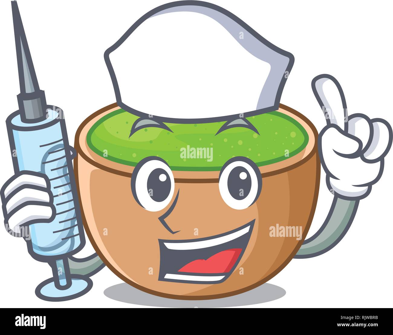 Nurse matcha powder in the cartoon shape Stock Vector Image & Art - Alamy