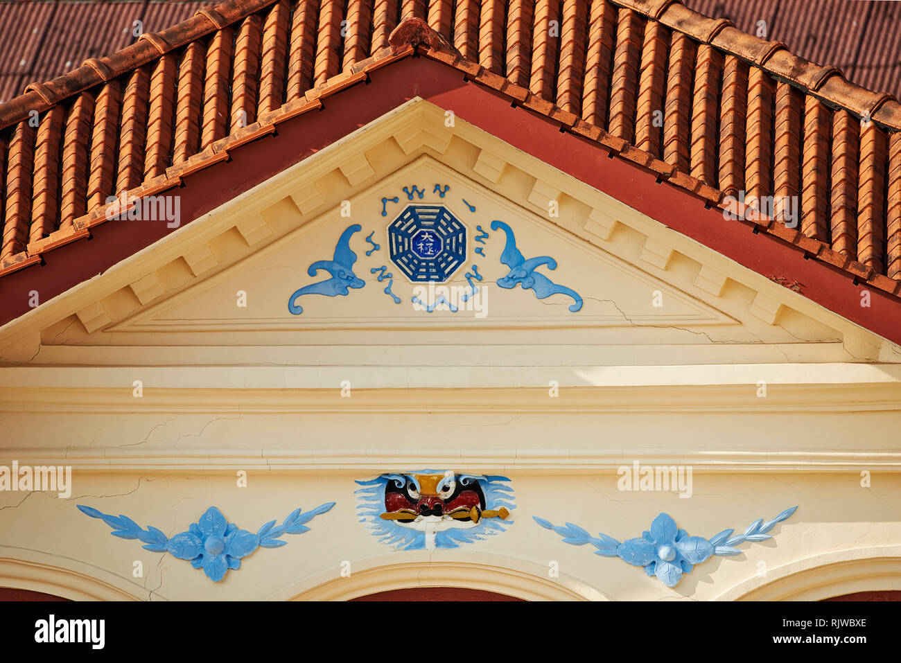 a old shophouse building on the street in George Town, Penang, Malaysia ...