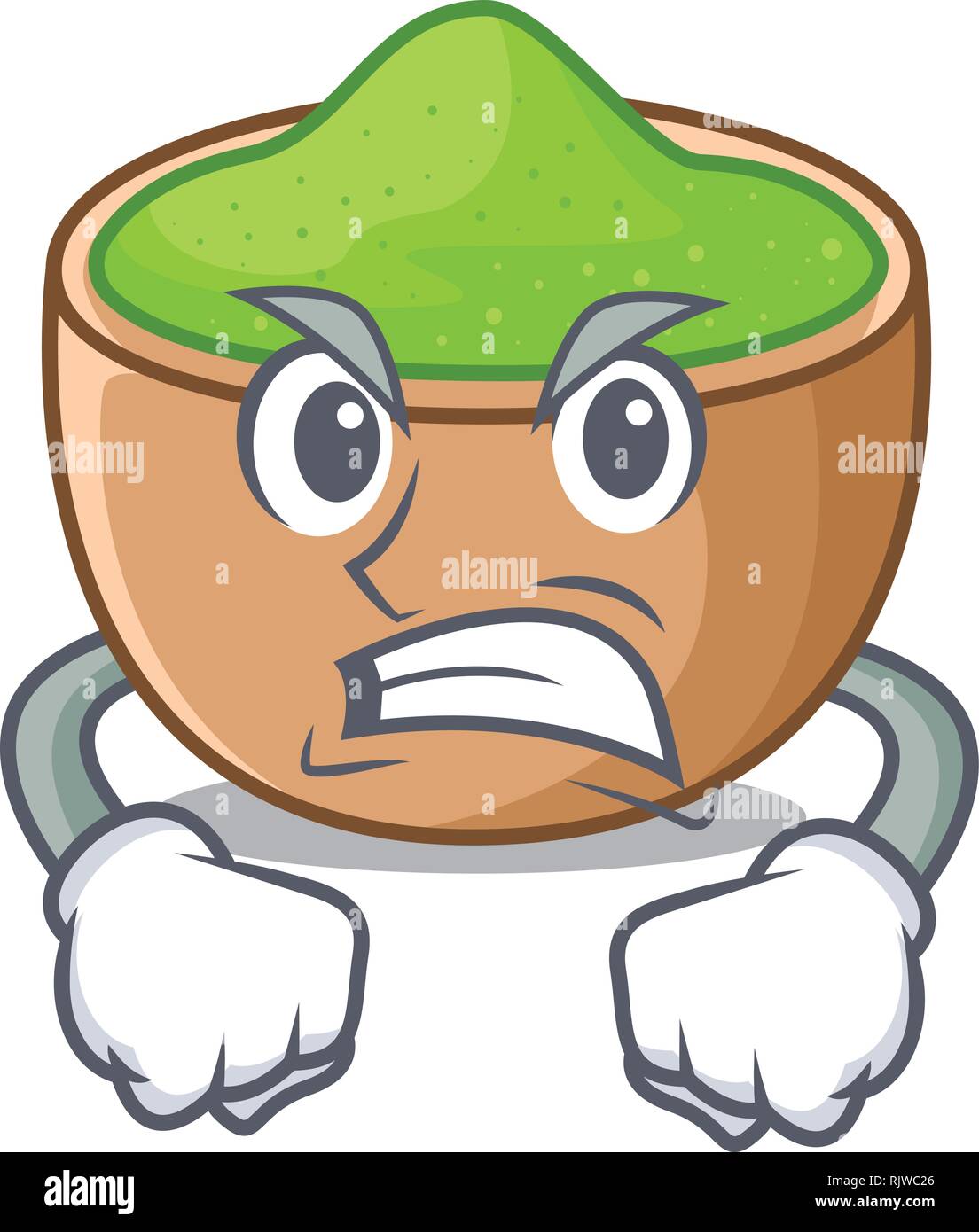 Angry matcha powder above glass cartoon table Stock Vector Image & Art ...