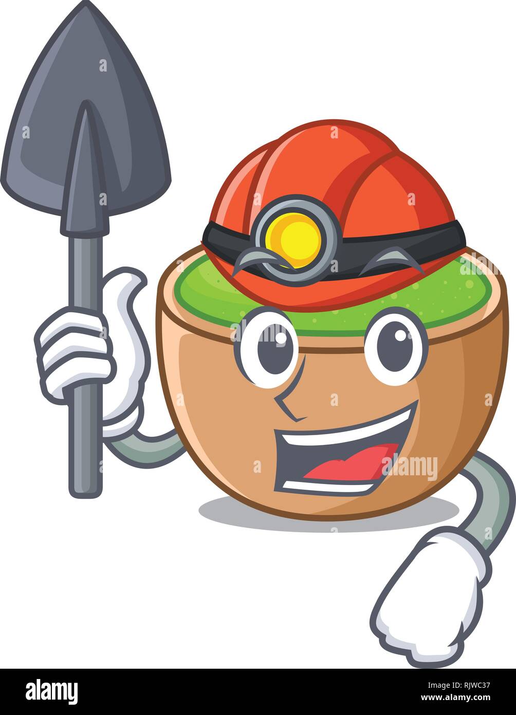 Miner matcha powder above glass cartoon table Stock Vector Image & Art ...