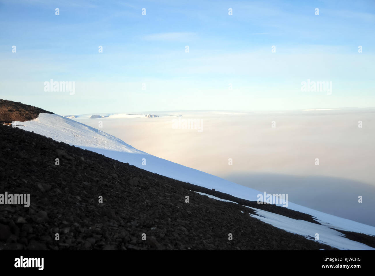 Arctic landscape, arctic tundra and ice of the Arctic Ocean Stock Photo ...