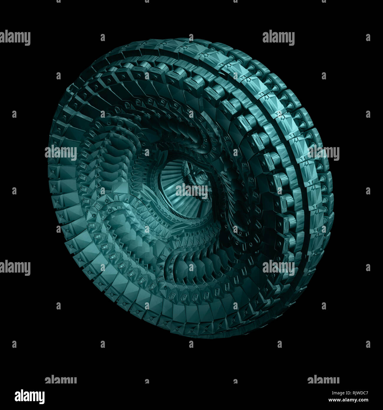 Futuristic Design For Alien Technology Isolated On Black Background ...