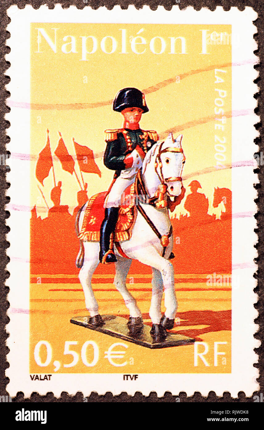 Napoleon on french postage stamp Stock Photo - Alamy