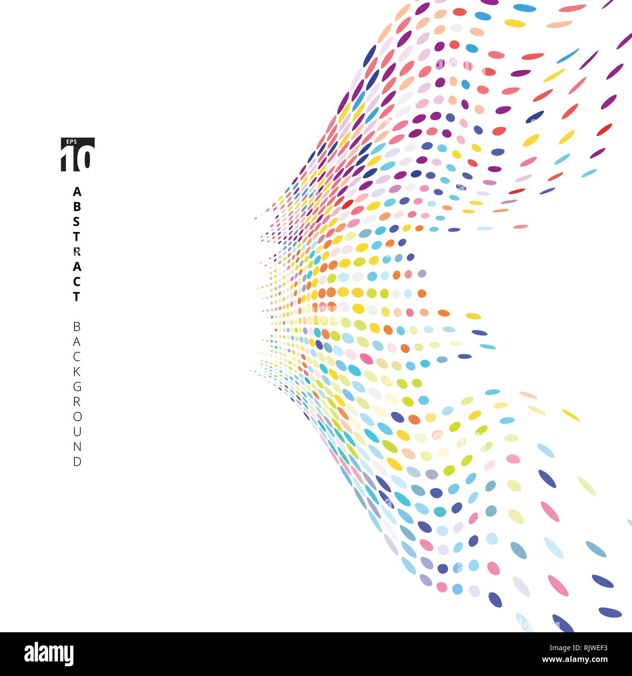 Abstract colorful halftone texture dots pattern distortion perspective ...