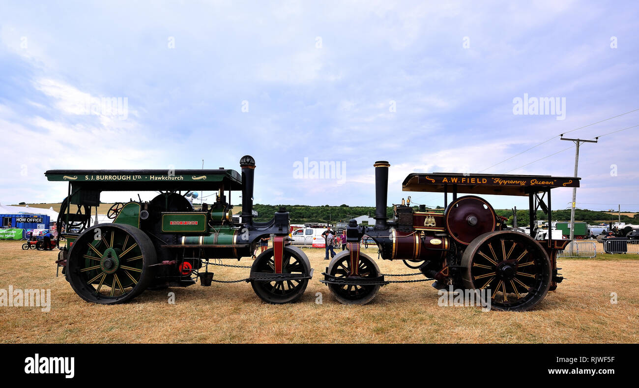Steam road rollers Stock Photo - Alamy