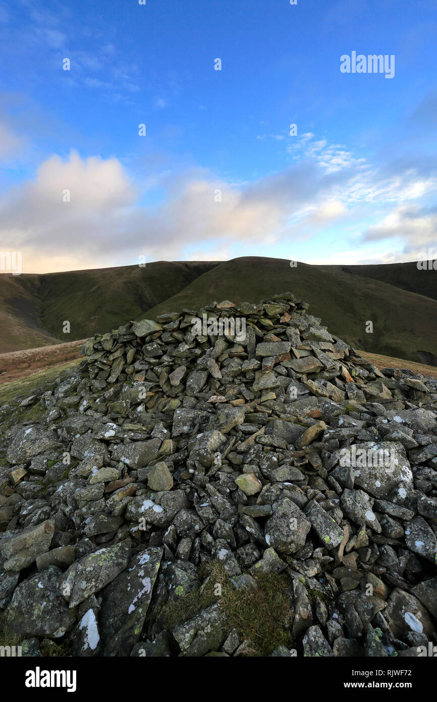The Summit cairn on Meal fell, Uldale Fells, Lake District National ...